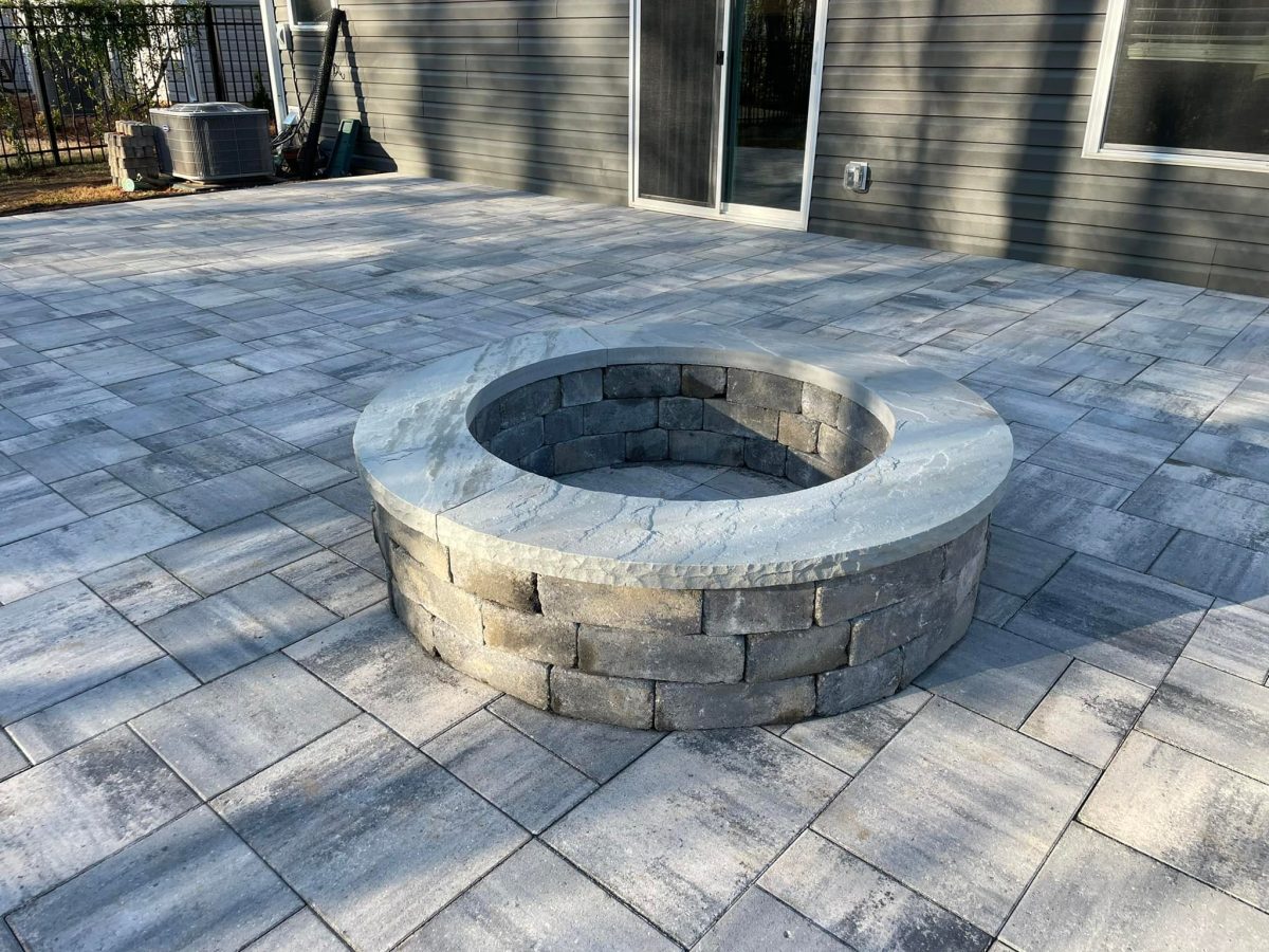 Belgard Magnolia Dimensions 12 Paver Patio and Fire Pit Archives - Mr ...